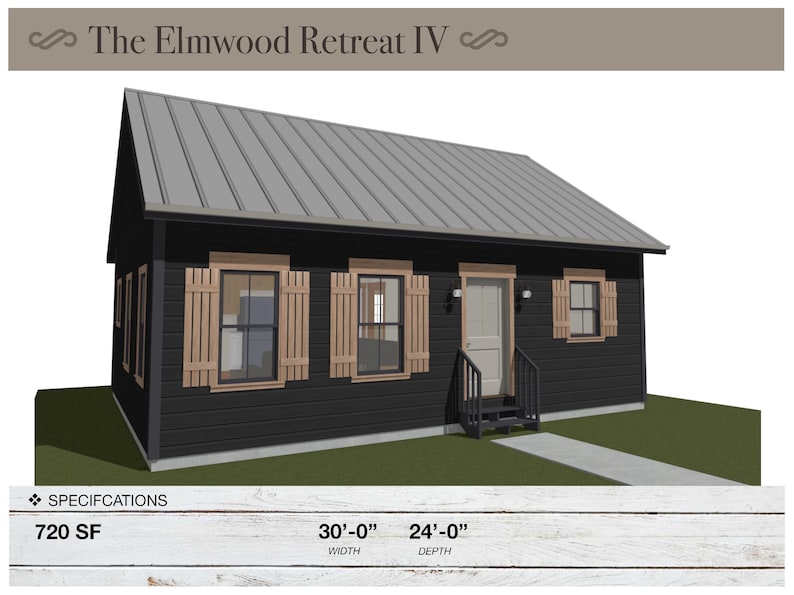 720 SQ FT Tiny House, 30'-0" X 24'-0", Cottage, Floor Plans, Modern ...