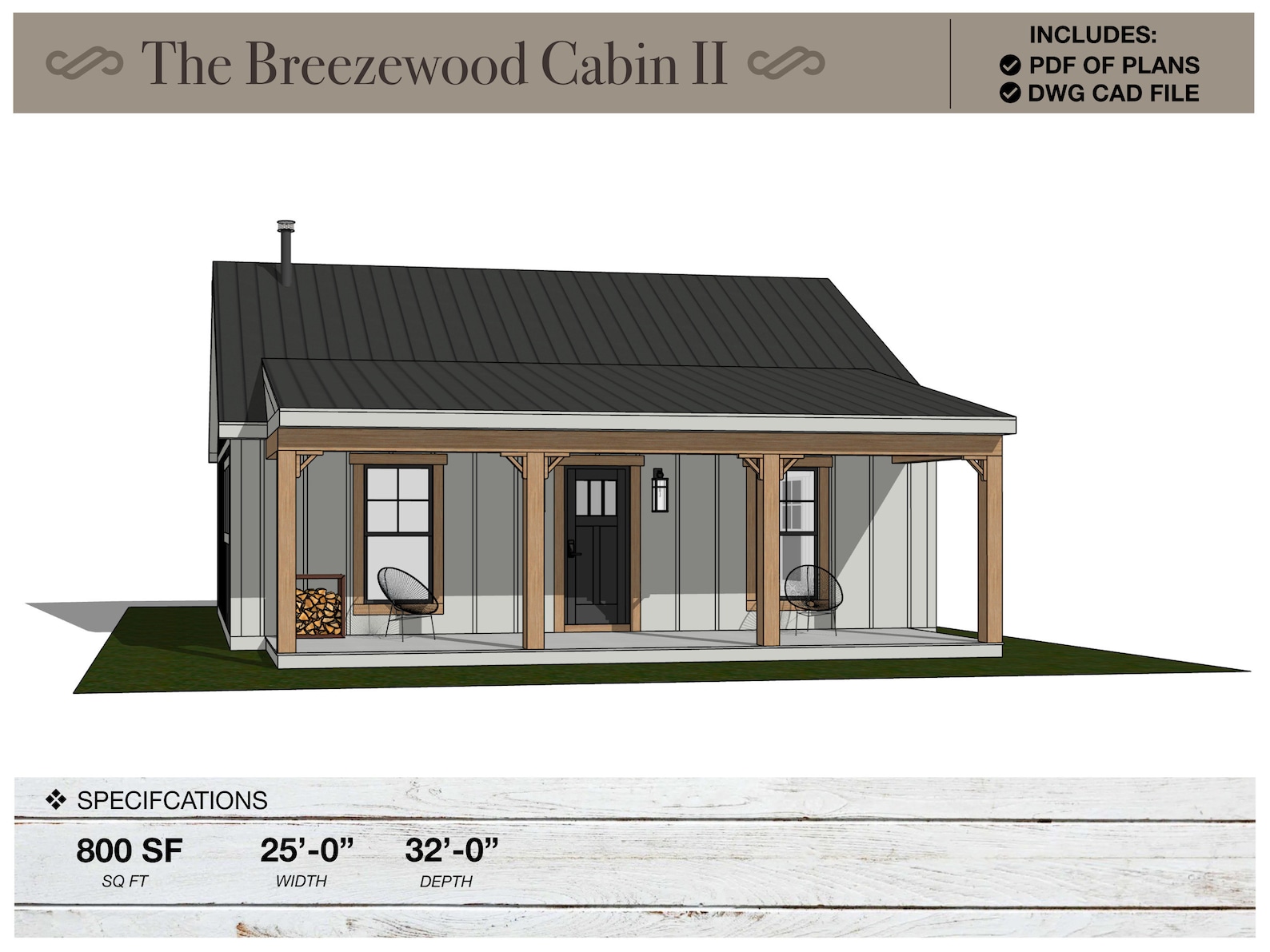 Modern Farmhouse Tiny House Plans: 800 Sq Ft (digital Download) - Etsy ...