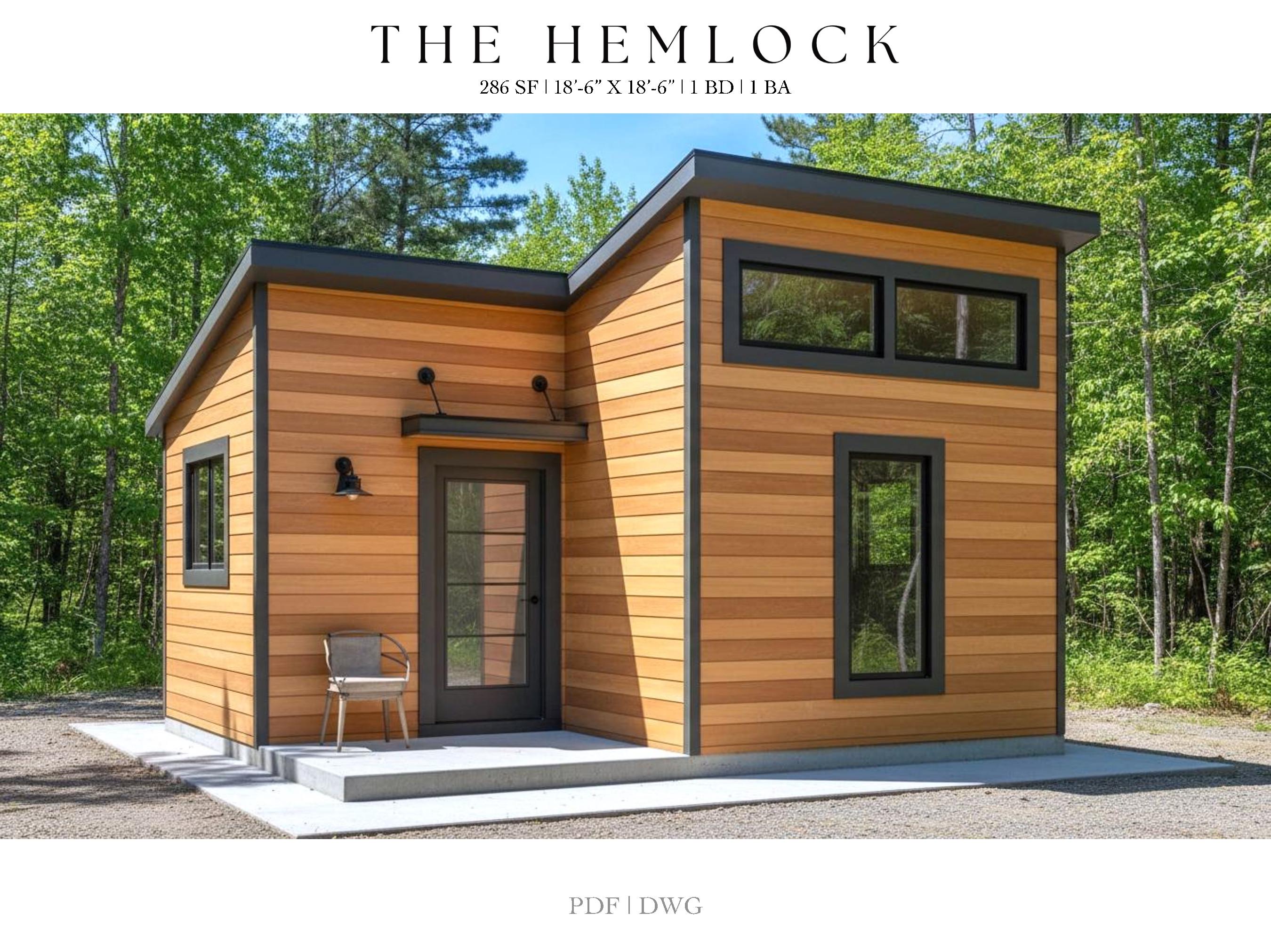 Modern Tiny House Plans: 286 SQ FT Architectural Design (digital ...