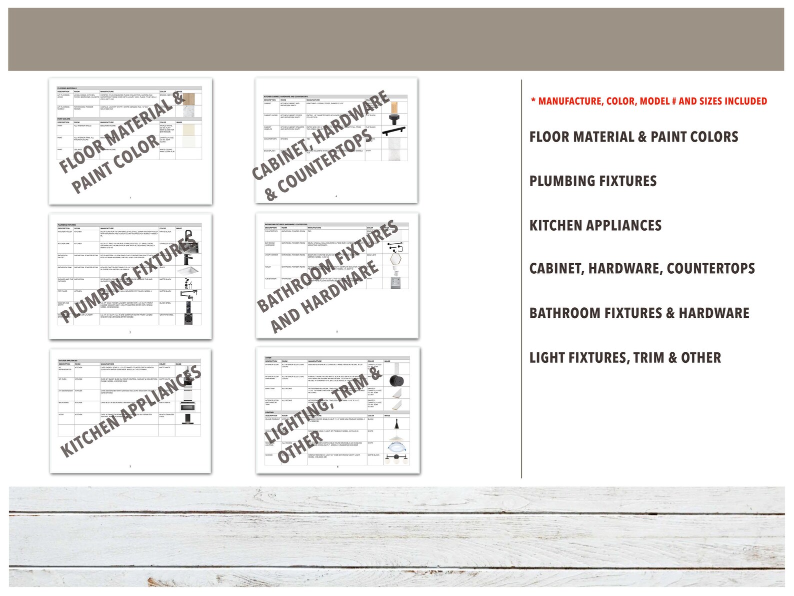 Materials List Template, Interior Design Mood Board, Kitchen Design ...