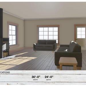 720 SQ FT Tiny House, 30'-0" X 24'-0", Cottage, Floor Plans, Modern ...