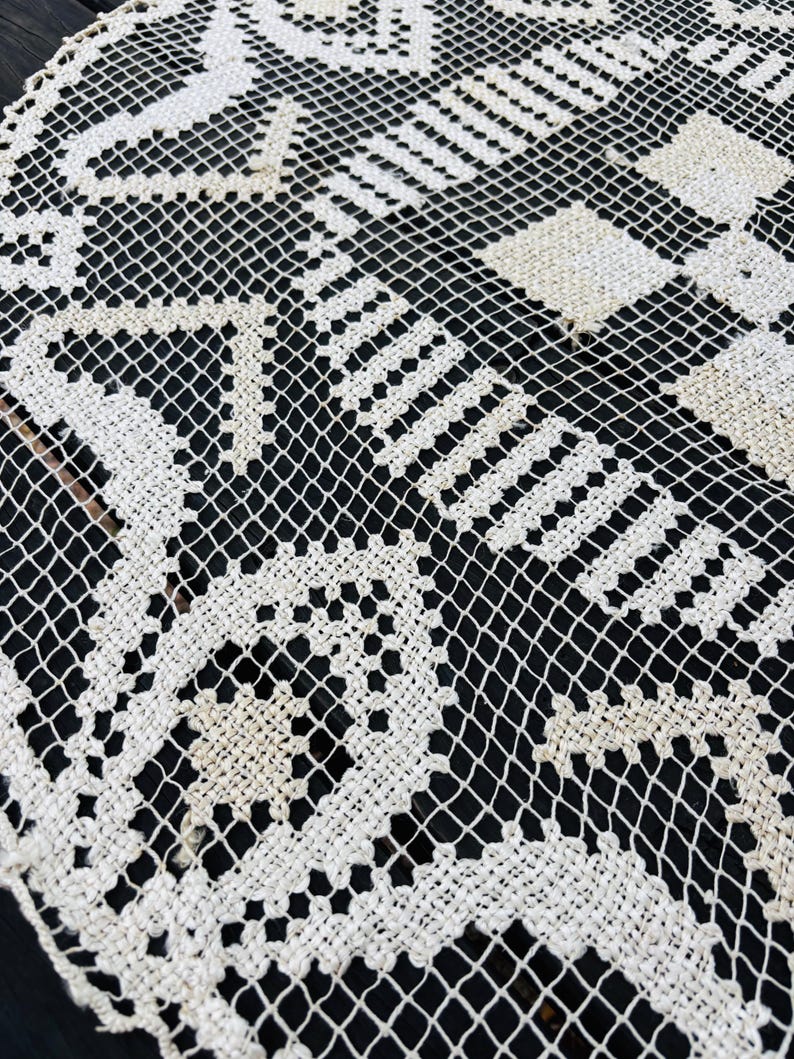 Antique Filet Netting Lace - Etsy