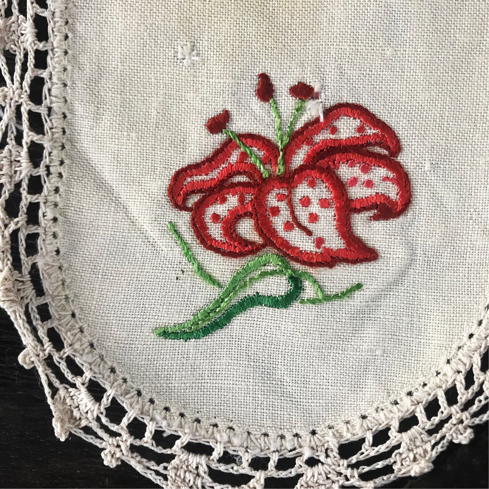 Vintage Hand Embroidered Sandwich Tray Mats - Etsy Hong Kong