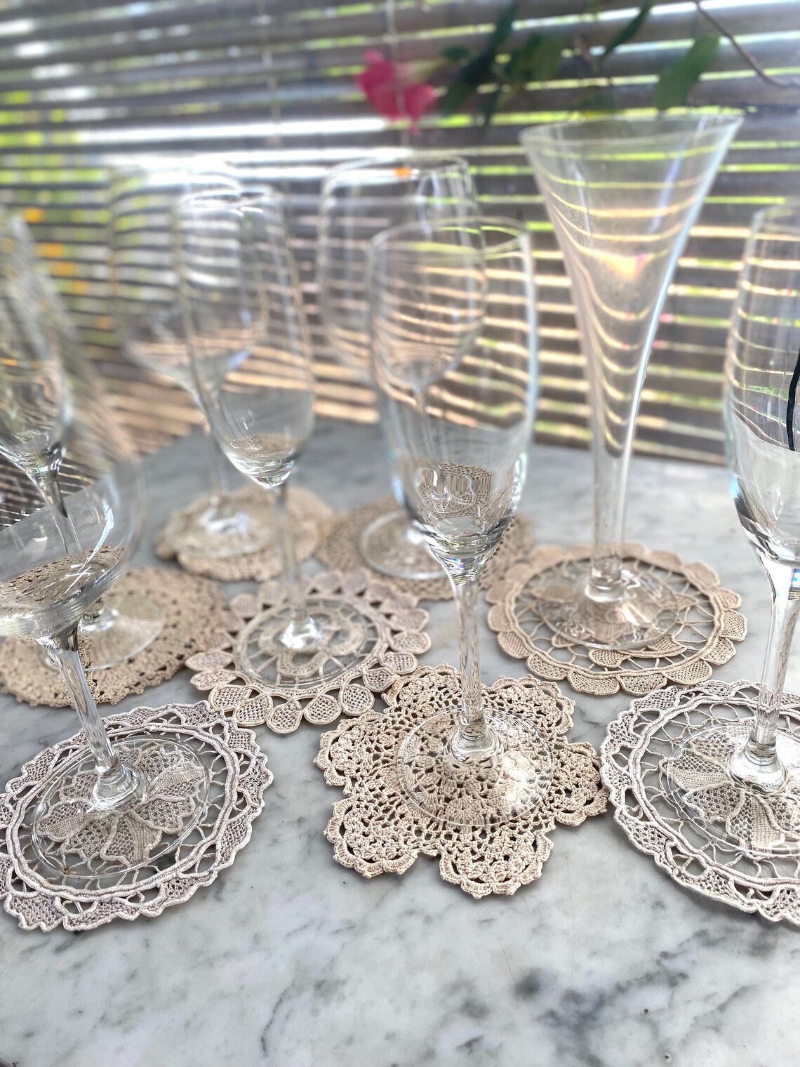 Vintage Round Lace Doily Variety Set of 8 - Etsy