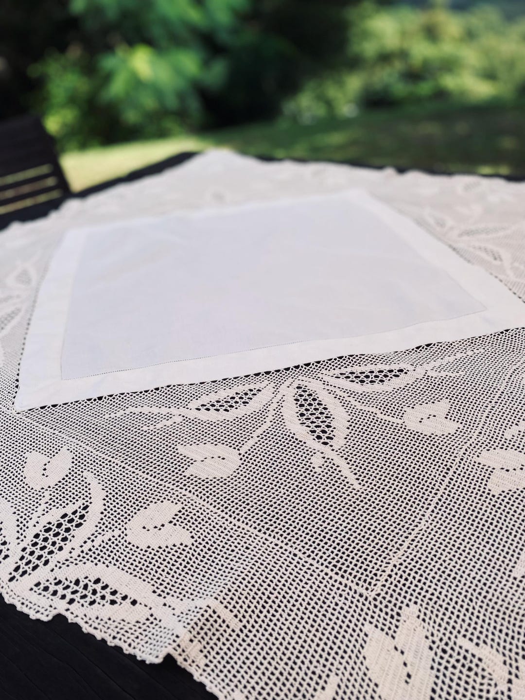 Antique Mary Card Filet Hand Crochet Supper Cloth - Etsy