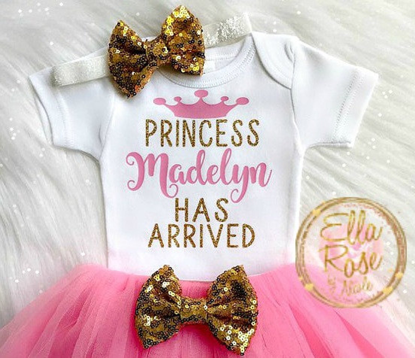 Princess Has Arrived Outfit / Personalized Baby Girl Take Home - Etsy