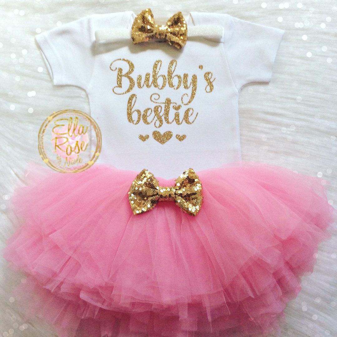 Bubby's Bestie / Bubbie / Jewish Baby Girl Outfit / Jewish Grandparent ...