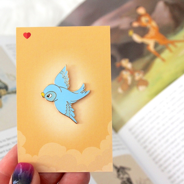 Blue Bird Pin - Etsy