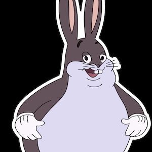 Big Chungus Vinyl Sticker or Magnet | Laptop Stickers | MacBook ...