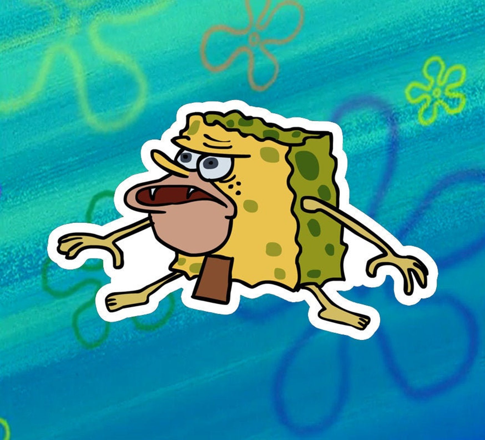 Caveman Spongebob Primitive Spongebob Spongegar Vinyl | Etsy