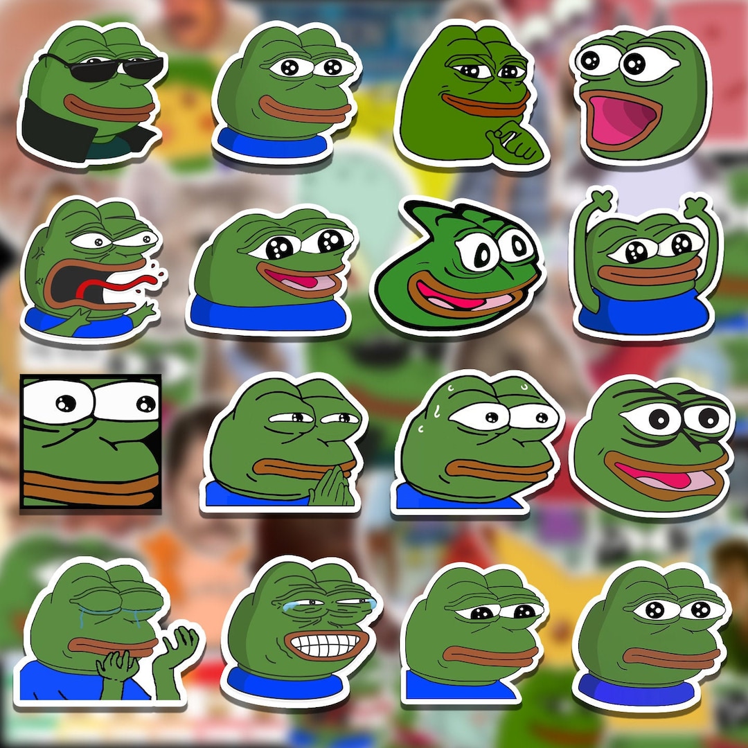 Pepe the Frog Twitch Emote Sticker Bomb Pack Laptop Stickers MacBook ...