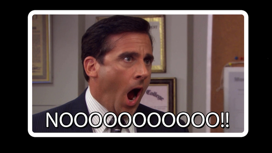 NOOOOOOOOO Michael Scott Meme Vinyl Sticker or Magnet From the Office ...