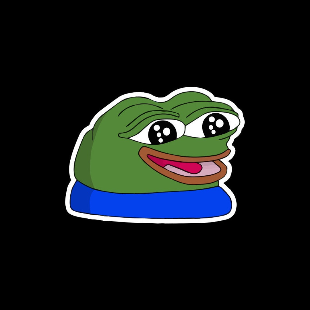 Peepo Happy Twitch Emote vinilo pegatina o imán / pegatinas portátiles / MacBook pegatinas ...