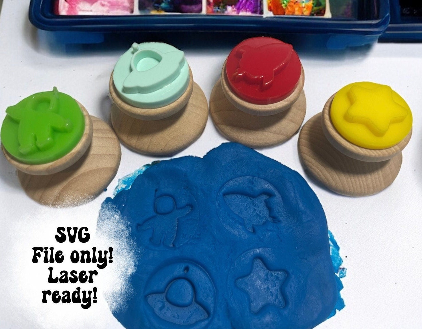 Space Playdough Stamp SVG File | Digital File | Laser File - Etsy