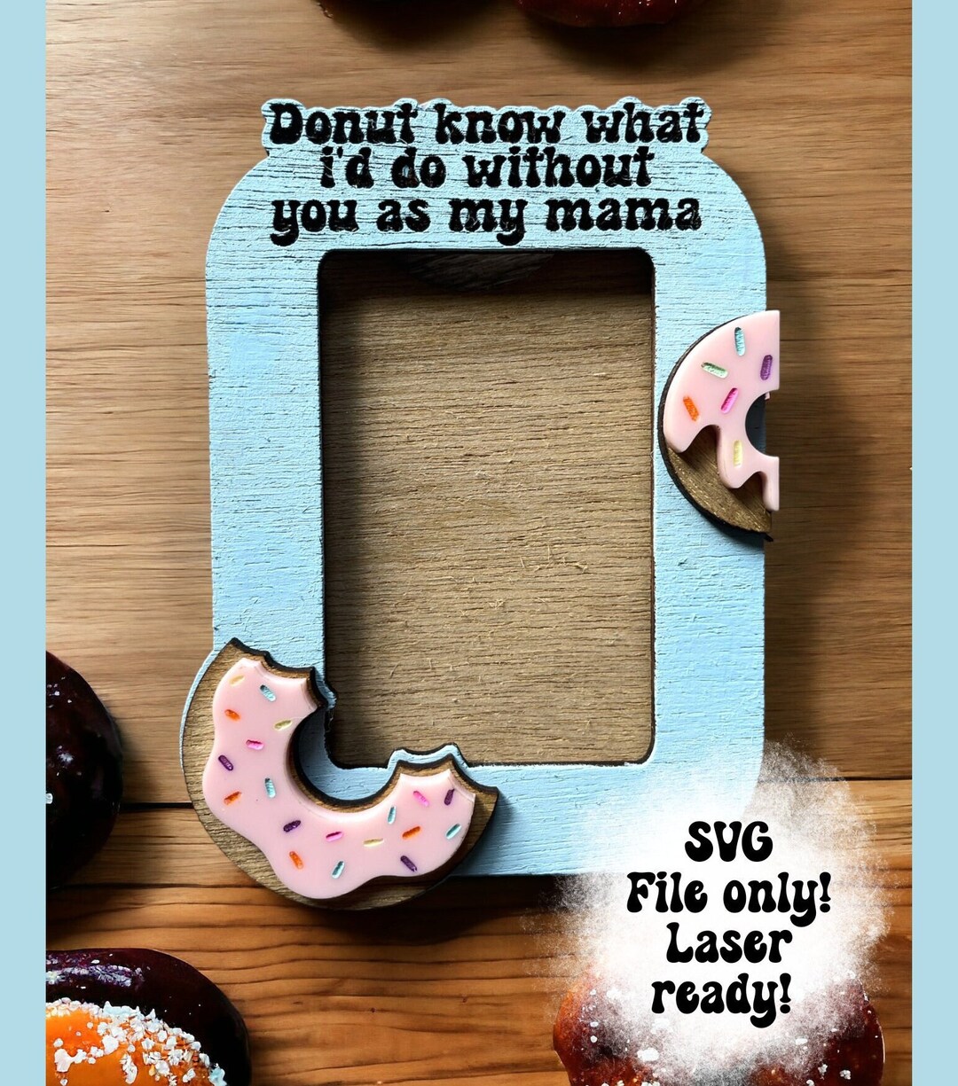 Donut Frame Magnet SVG Digital File Laser File - Etsy