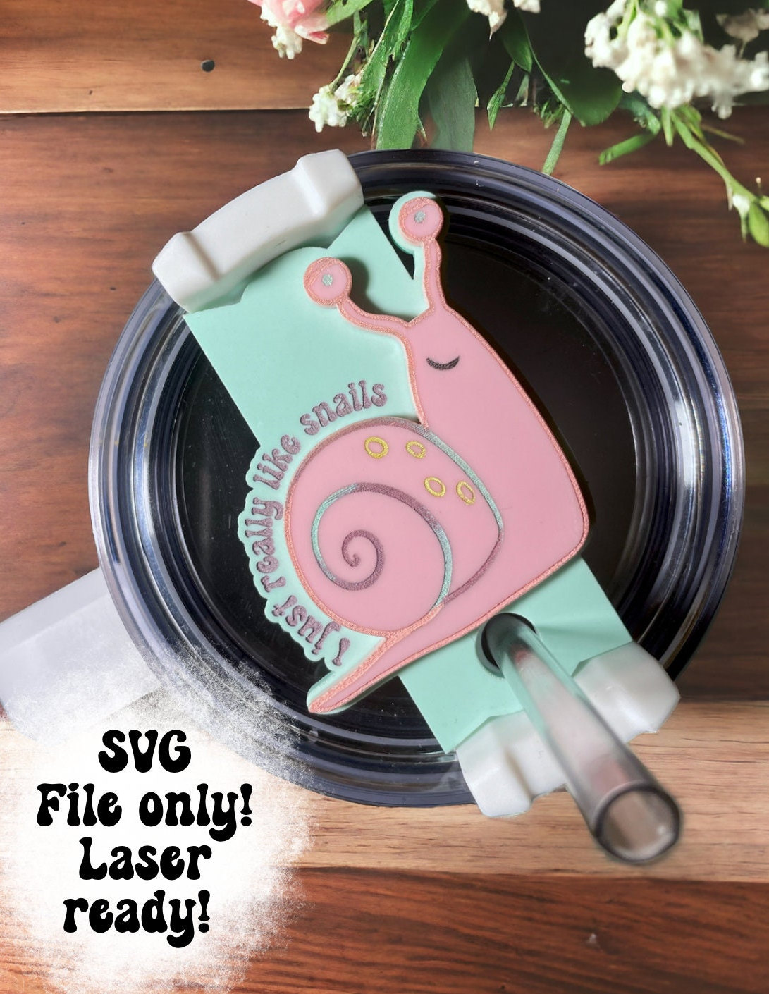 Snail Cup Topper | SVG Digital File | Laser File - Etsy