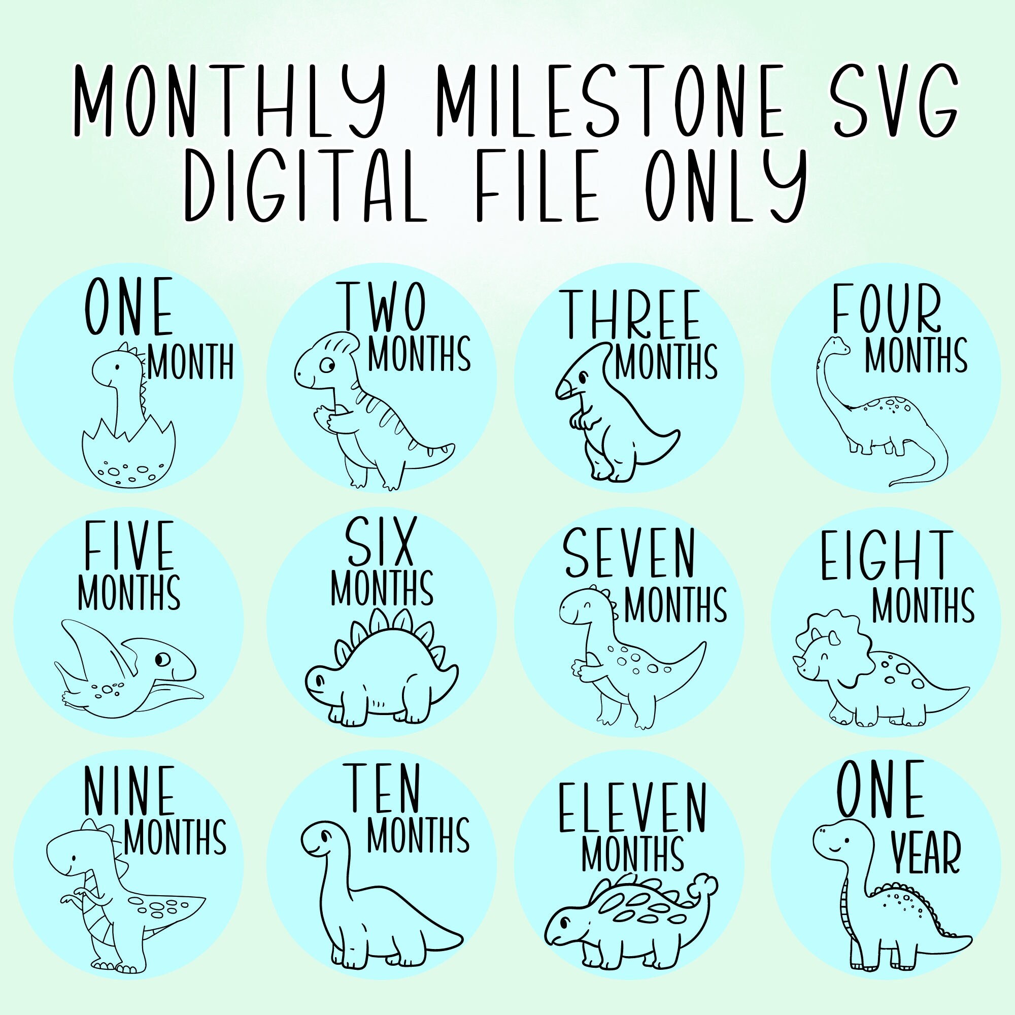 Monthly Milestone Boards SVG | Digital File | Laser Ready - Etsy
