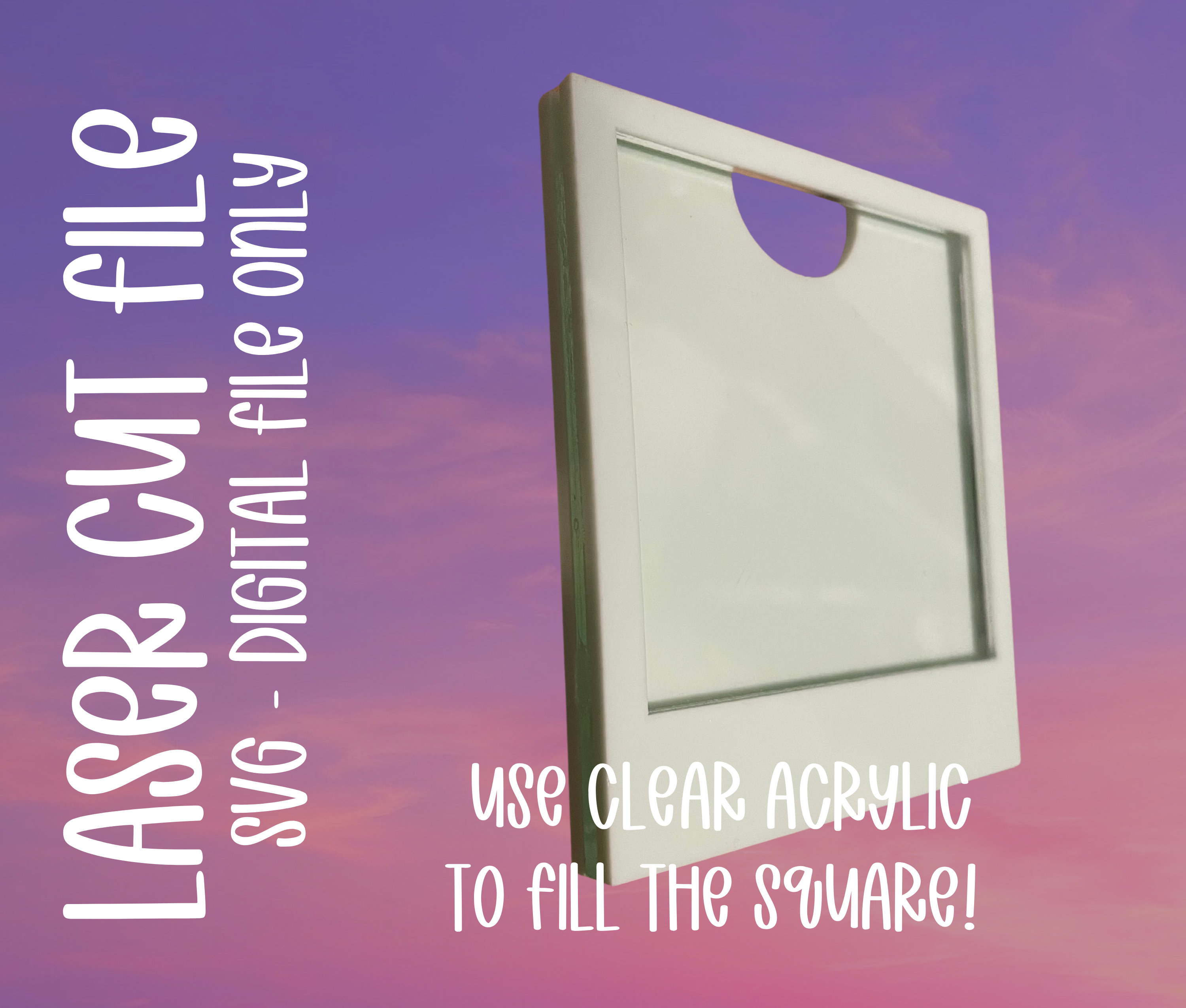 Polaroid Frame SVG | Digital File | Laser File | Laser Polaroid Frame ...