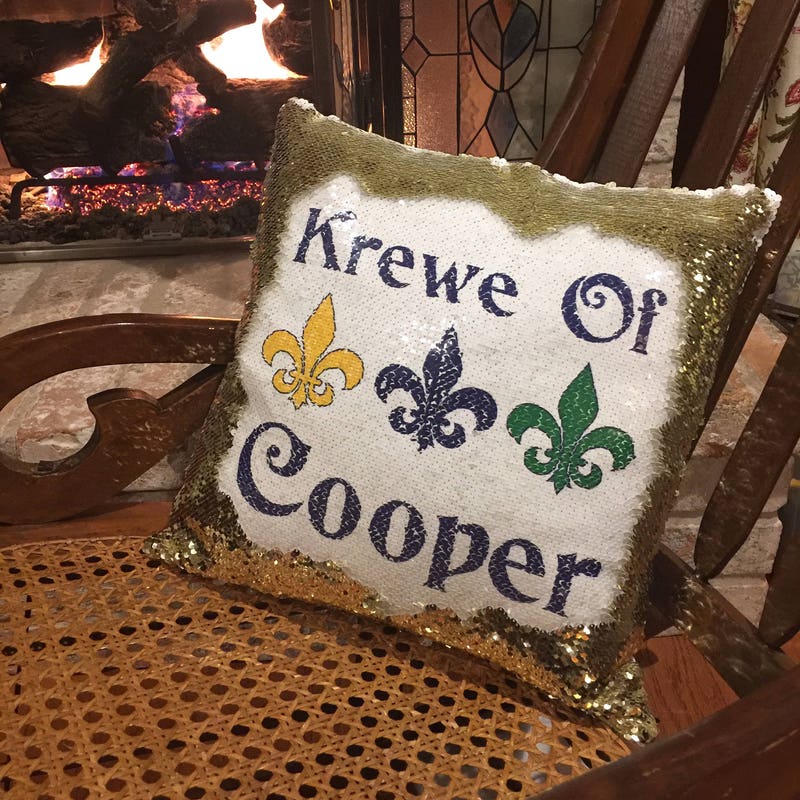Pillow Mardi Gras - Etsy