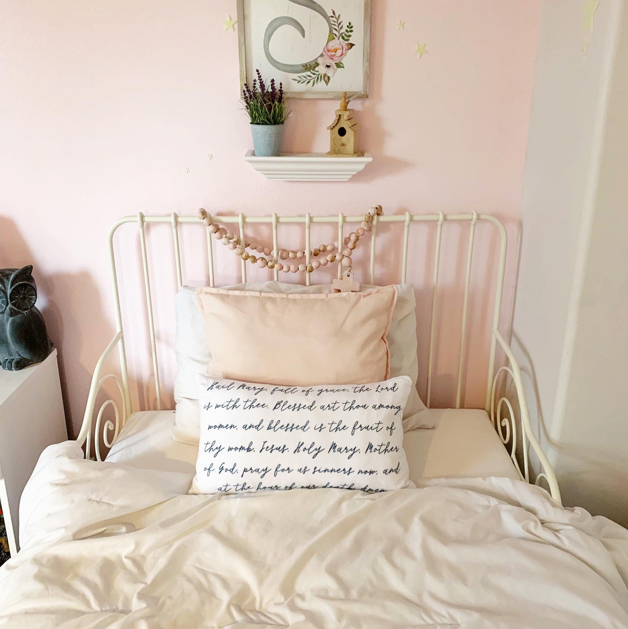 Hail Mary Velvet Prayer Pillow / First Communion Gift / Rosary ...
