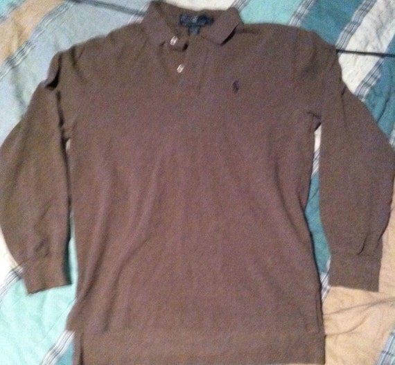 Vintage Vtg 90s Polo Ralph Lauren Rugby S Sport Brown Heather - Etsy