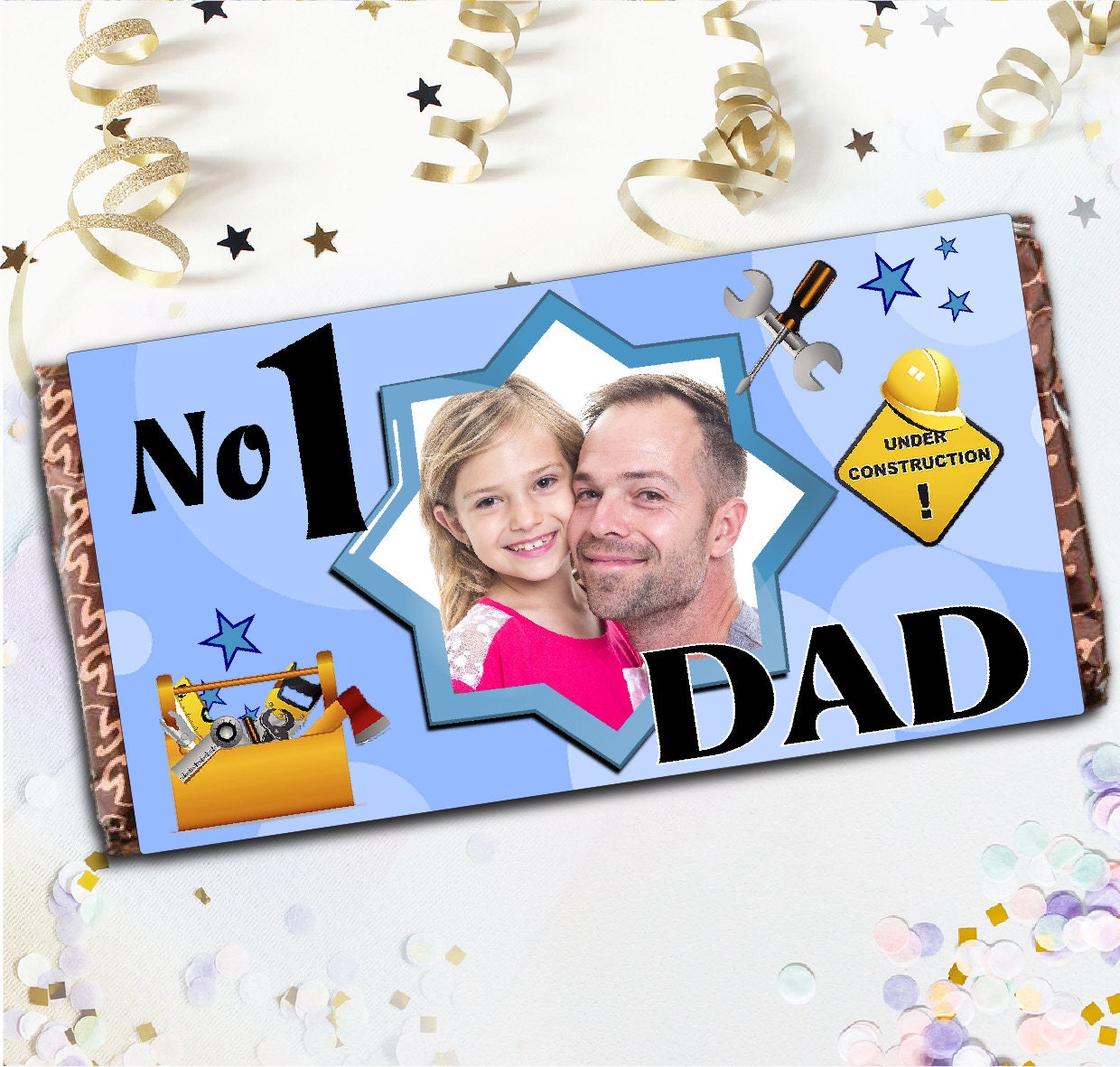Personalised Happy Fathers Day DAD Chocolate Bar 110g N12 - Etsy