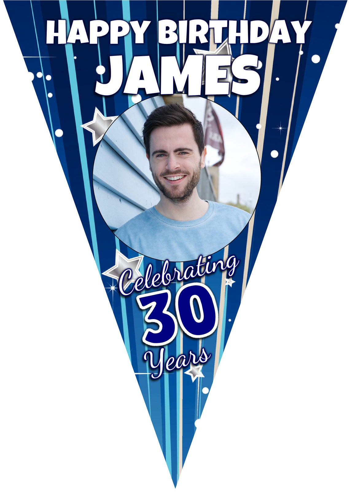 Personalised Happy Birthday PHOTO Flag Banner Bunting With - Etsy