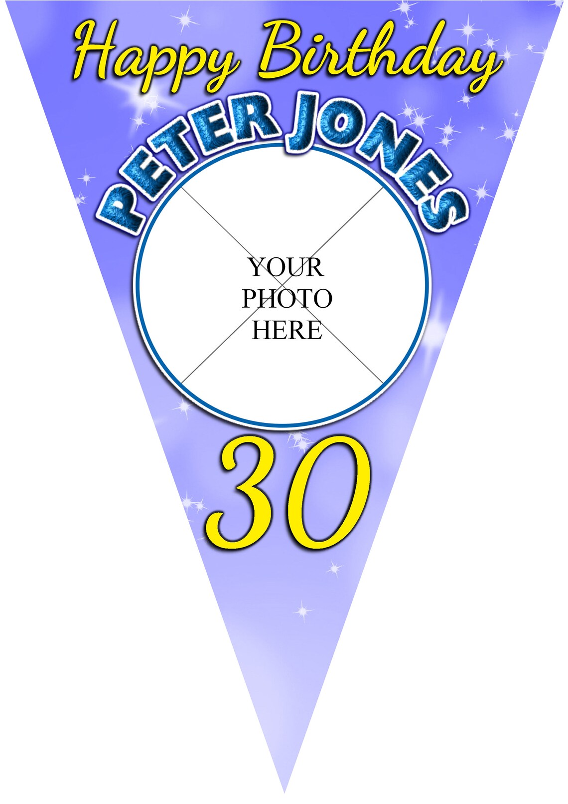 Personalised Happy Birthday PHOTO Flag Banner Bunting With | Etsy