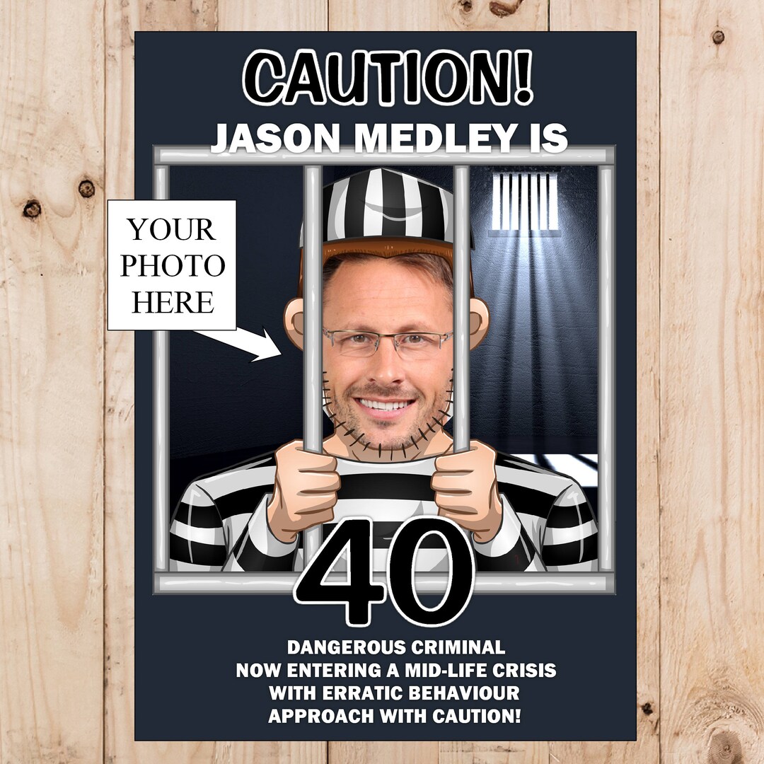 Personalised Happy Birthday Poster Banner - 30th 40th 50th 60th 70th ...