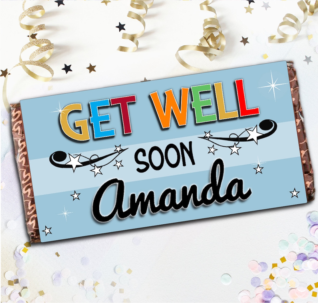 Personalised Get Well Soon Milk Chocolate Bar Gift 110g N148 - Etsy