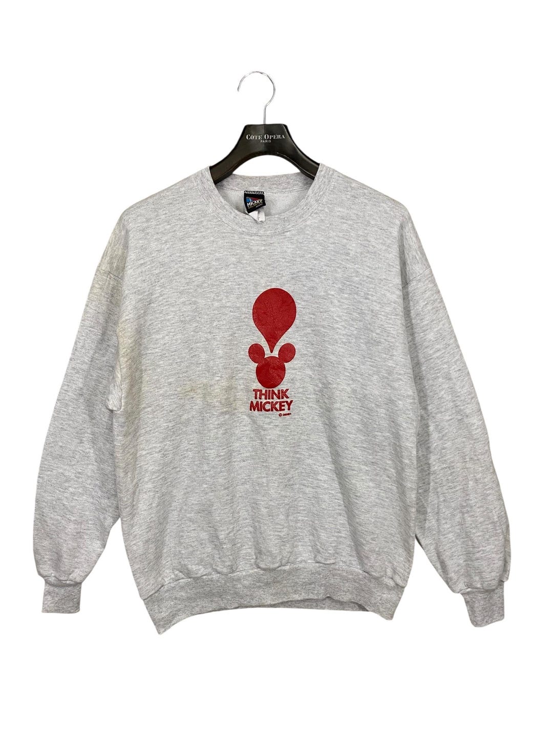 Vintage 90s Mickey Mouse Think Mickey by Disney Sweatshirt Pullover ...