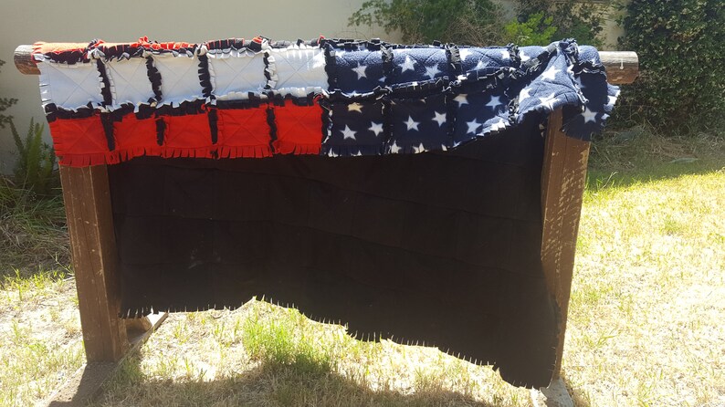 American Flag Rag Quilt , Patriotic Gift , Fourth of July , Gift for ...