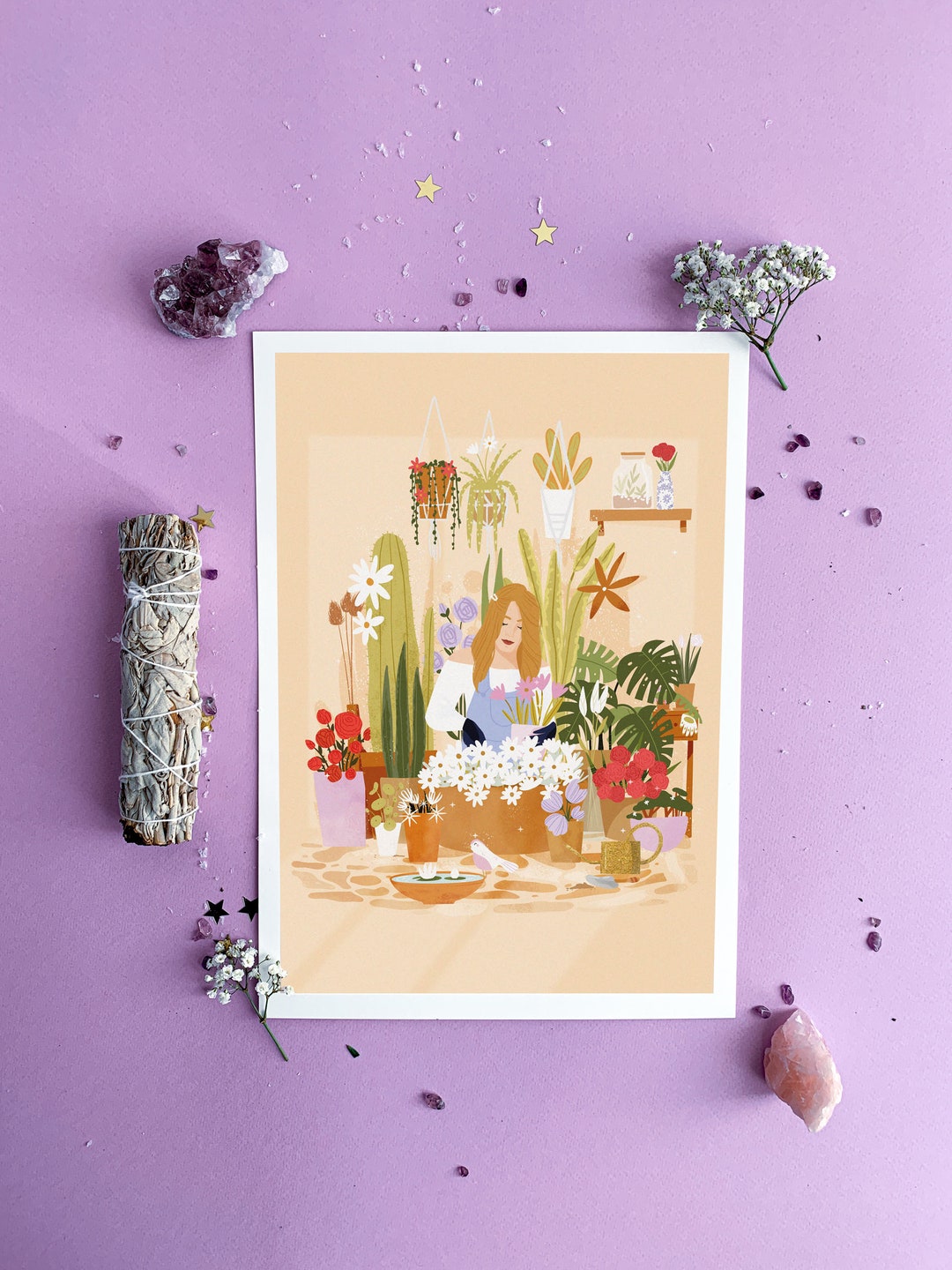 Poster blooming Garden - Etsy