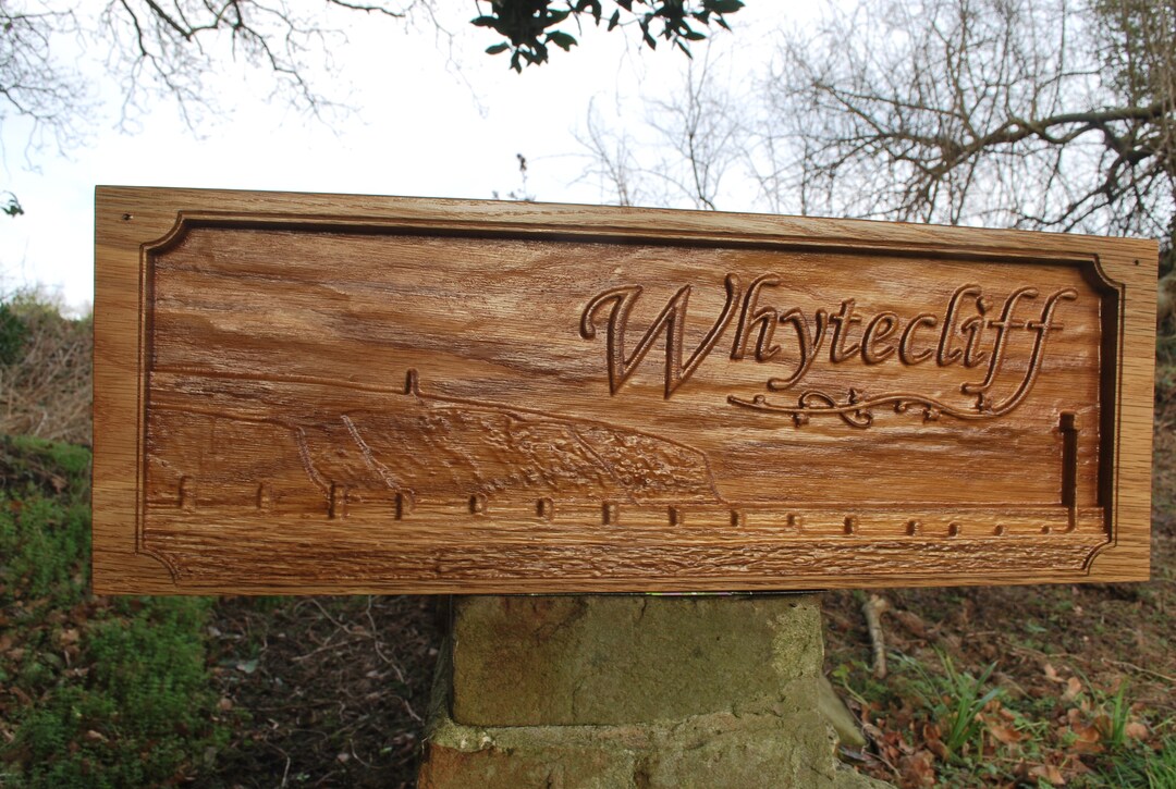 Unique Personalised Solid Oak Wooden House Sign/ Plaque. Bespoke/carved ...