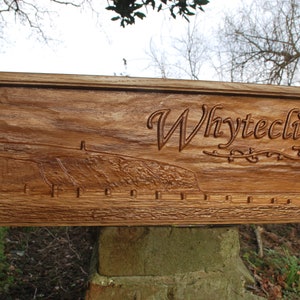 Unique Personalised Solid Oak Wooden House Sign/ Plaque. Bespoke/carved ...