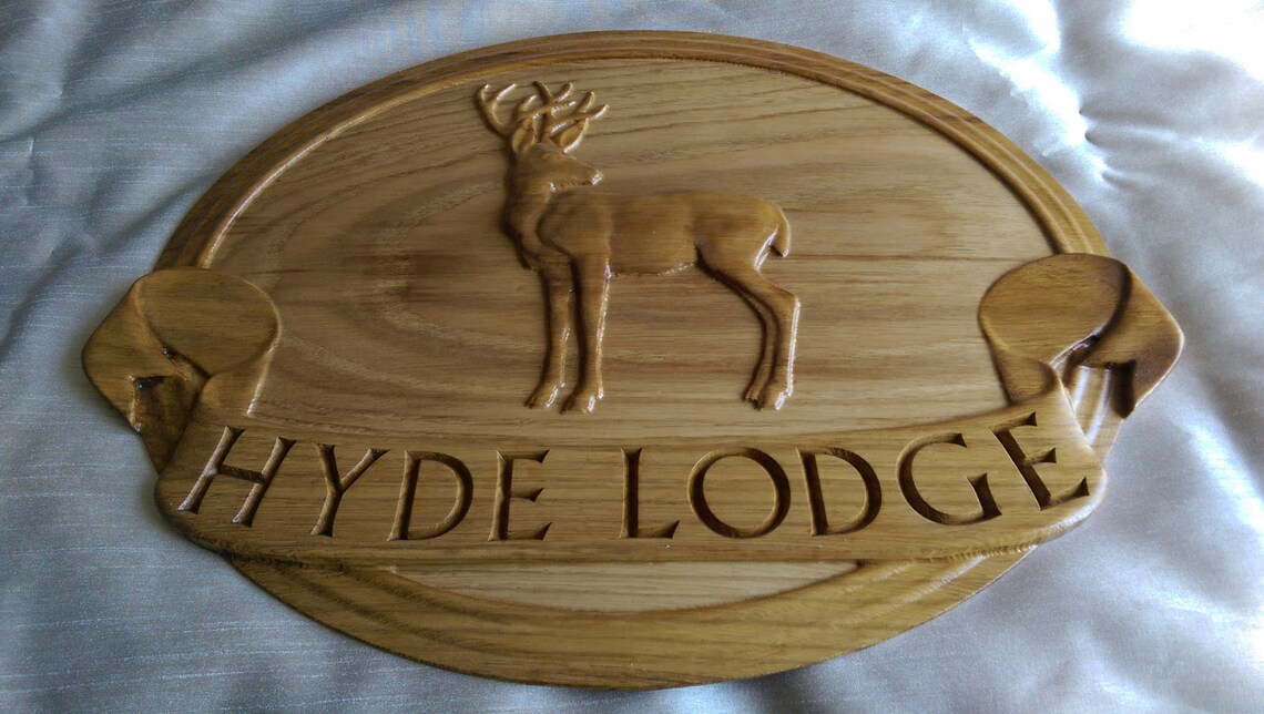 Personalised Wooden House Sign Carved in Oak.bespoke Plaque/house Name ...