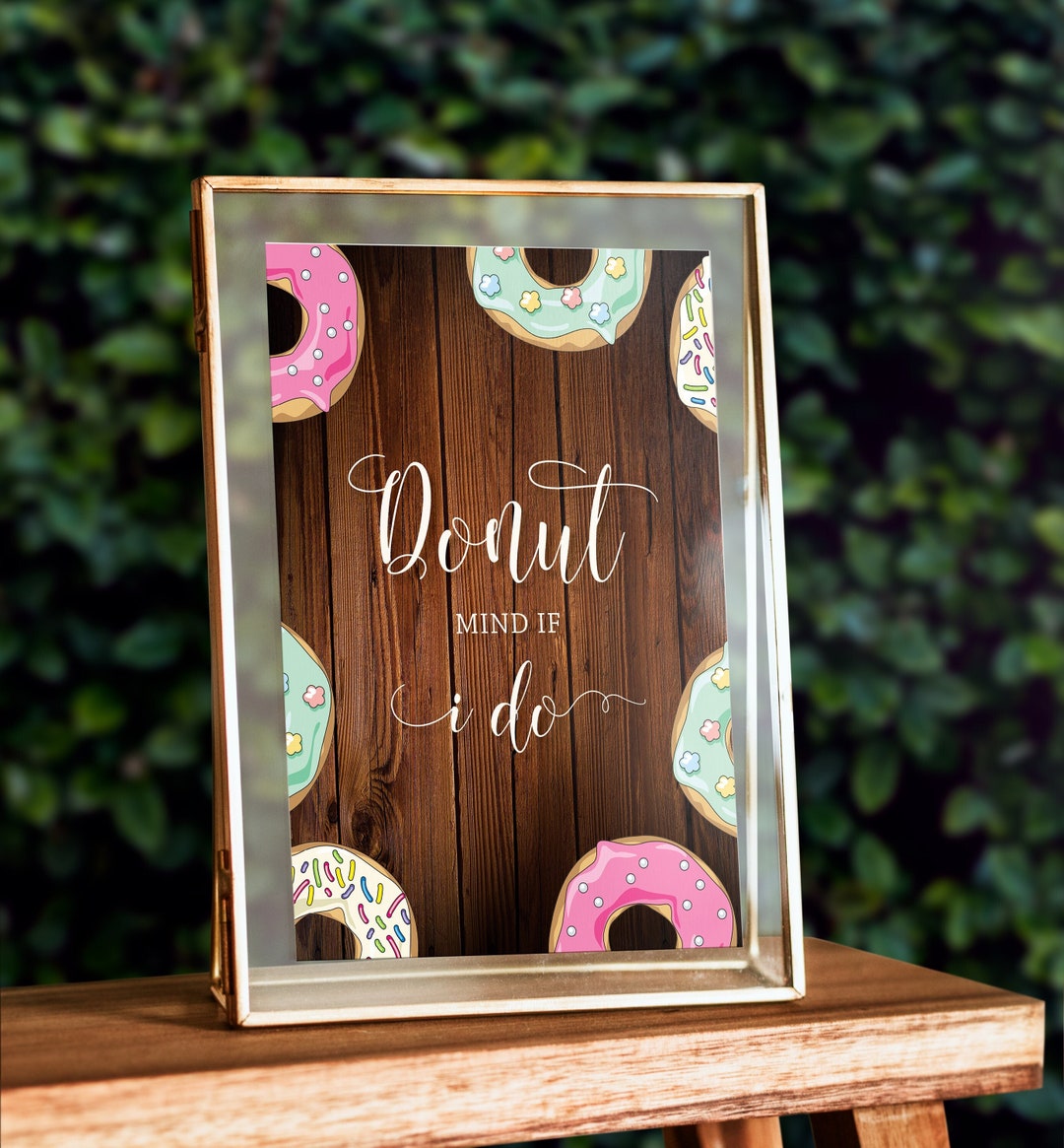 Donut Mind If I Do Printable Donut Sign for Wedding Reception - Etsy