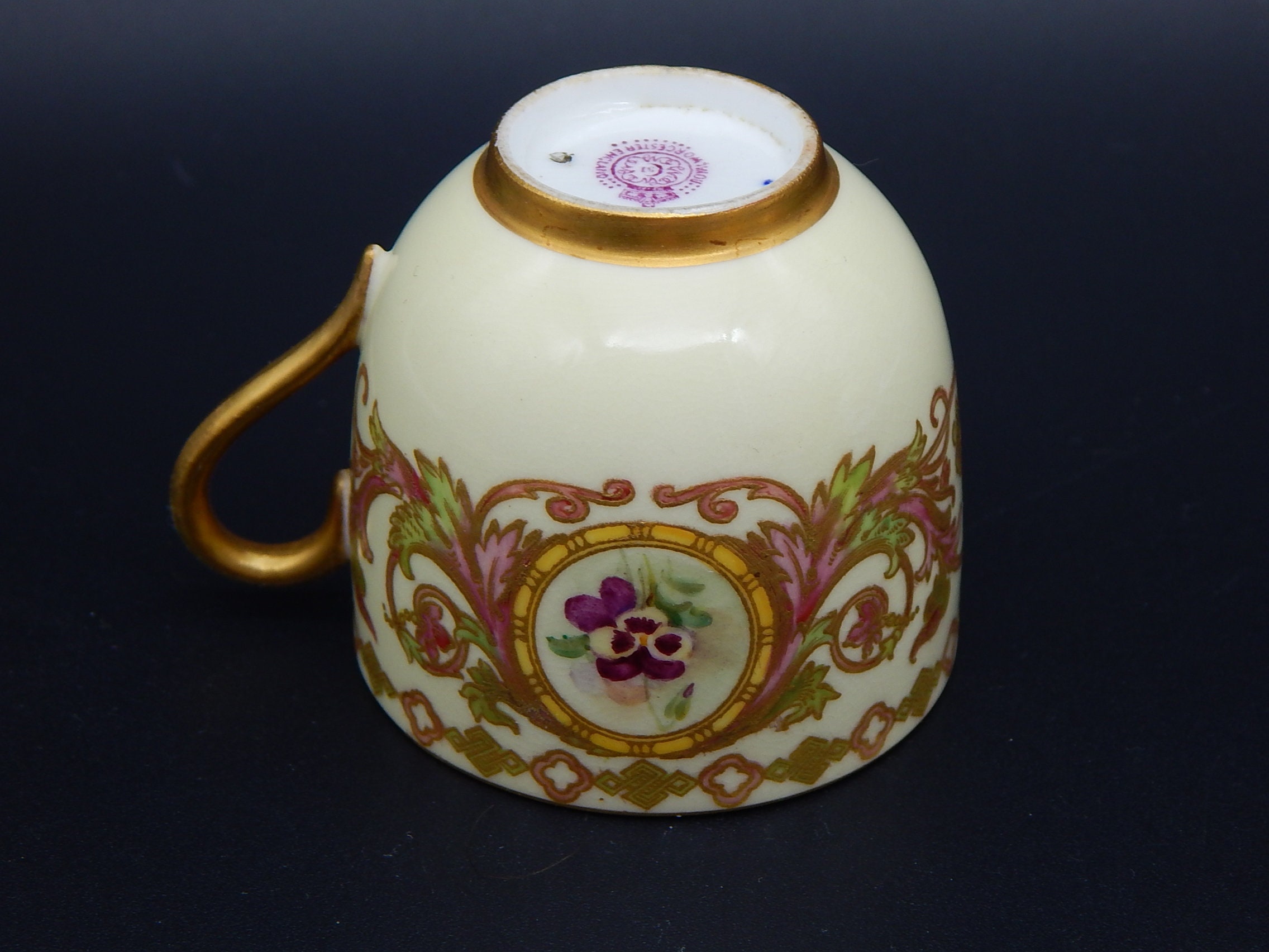 A Royal Worcester Porcelain Cabinet Cup and Saucer Duo | Etsy