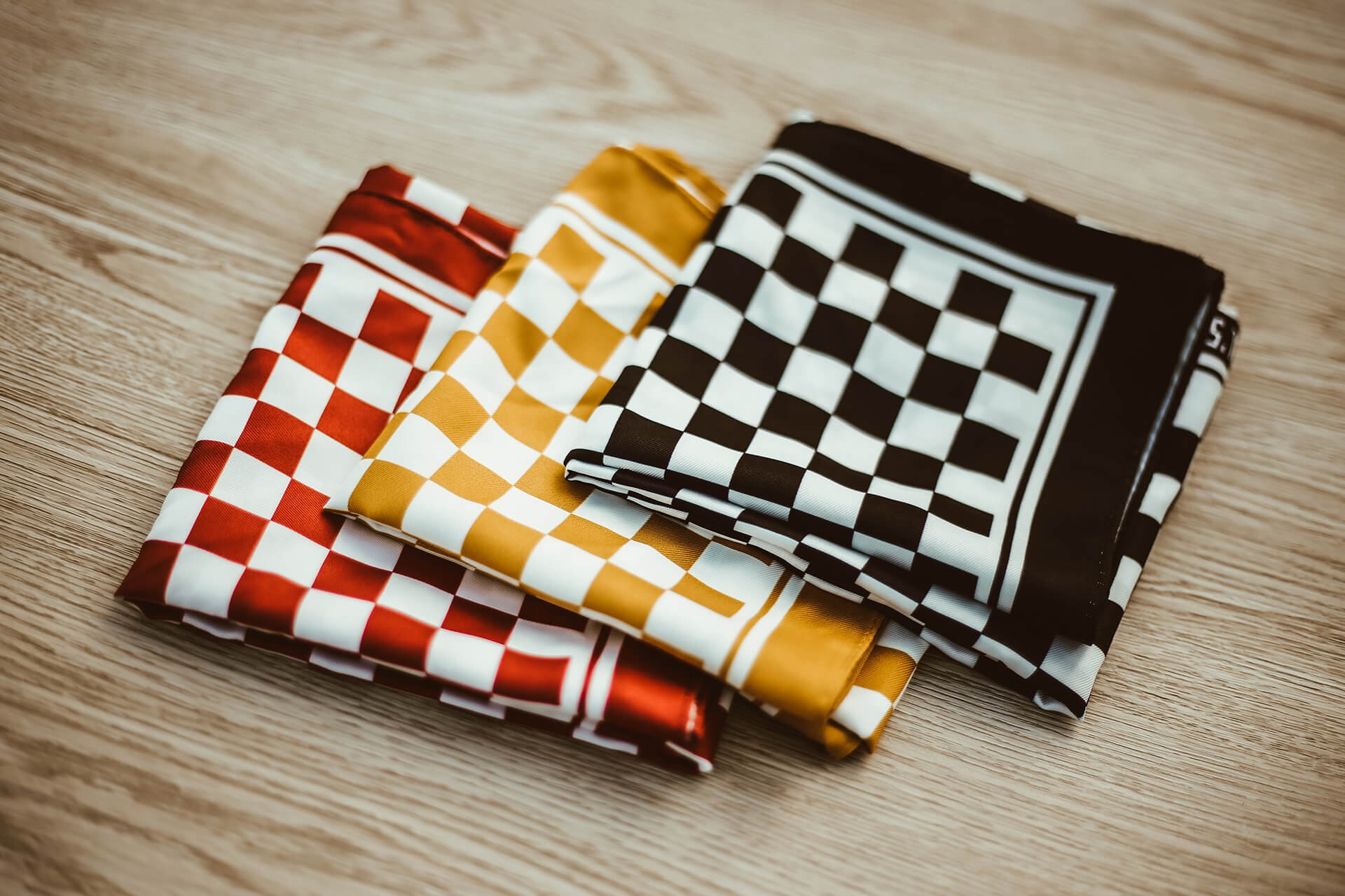 Awesome Vintage Silk Motorcycle Scarf - Gold/white Checked - Awesome ...