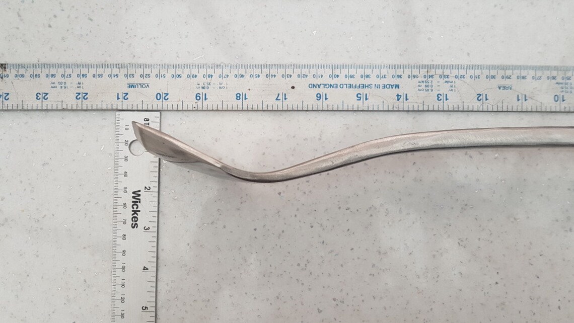 Large hand forged swan necked gouge made to order | Etsy