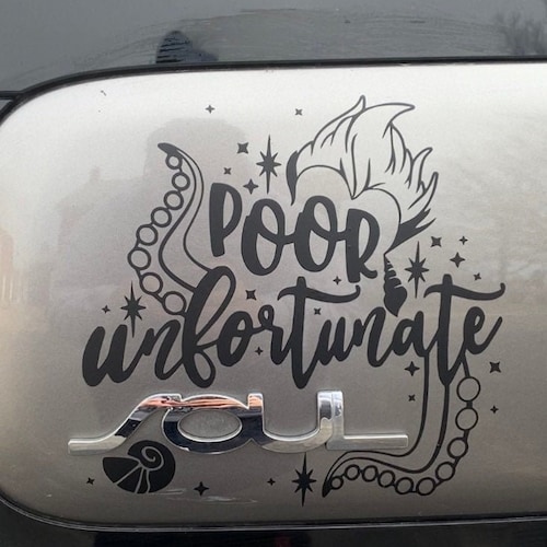 Soul Car Decal Ursula Vinyl Decal Kia Soul Unfortunate - Etsy