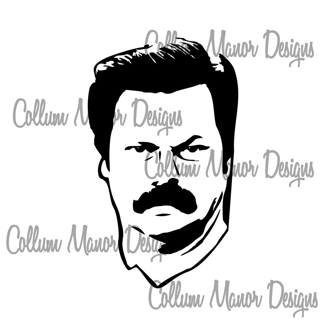 Ron Swanson parks and Recreation Nick Offerman SVG, PNG, PDF Cut Files ...