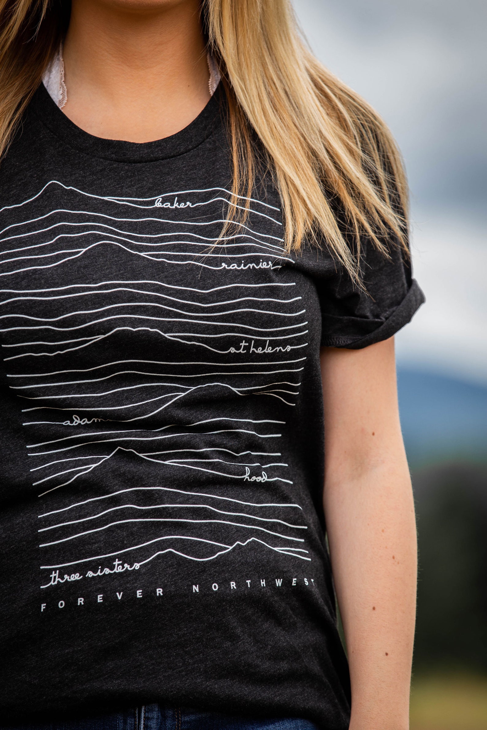 Cascade Mountain Range Tshirt - Premium Triblend Tee - Oregon ...