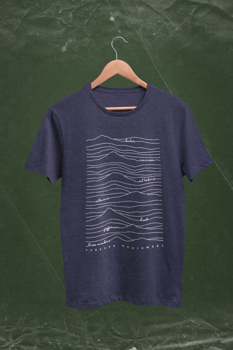 Cascade Mountain Range Tshirt Premium Triblend Tee Oregon - Etsy