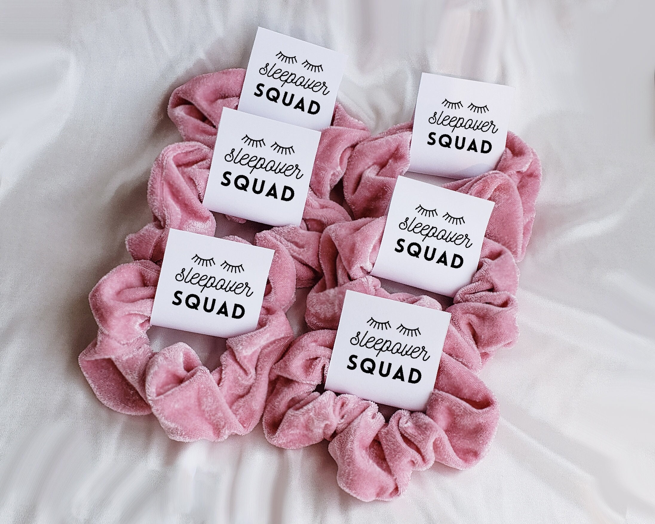 Sleepover Squad Scrunchies Sleepover Party Favors Slumber - Etsy