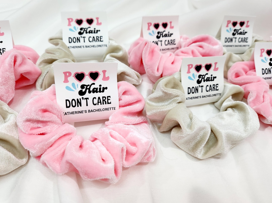 Personalized Pool Bachelorette Favors, Pool Hair Don't Care Favors ...