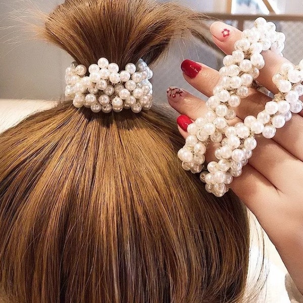 Pearl Scrunchie - Etsy