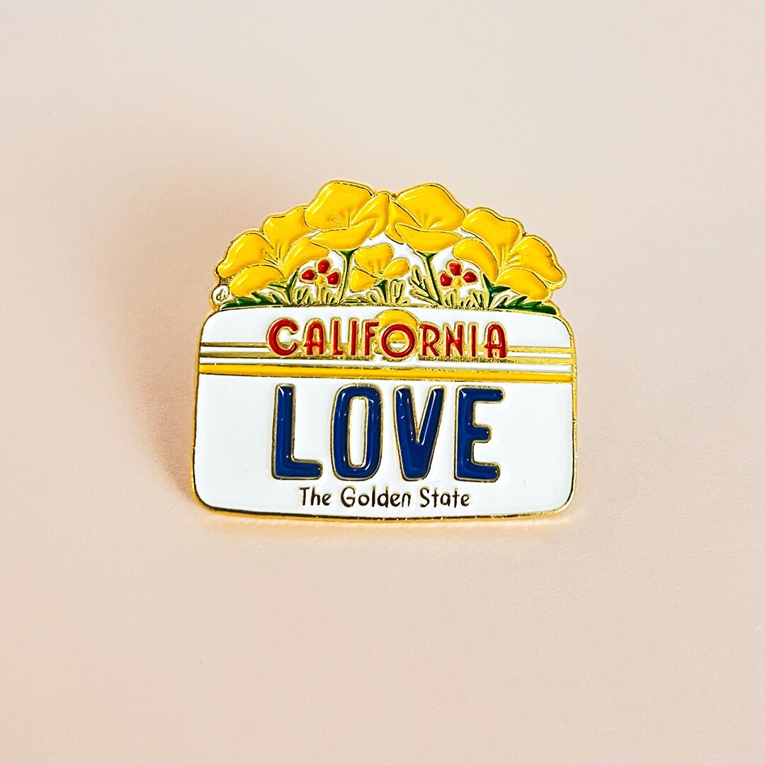California License Plate, Soft Enamel Pin, California Inspired Gift ...