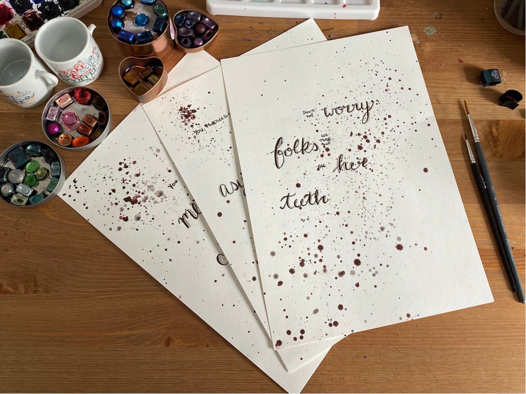 Taylor Swift Iridescent Calligraphy Quotes Wall Art Who’s Afraid of ...