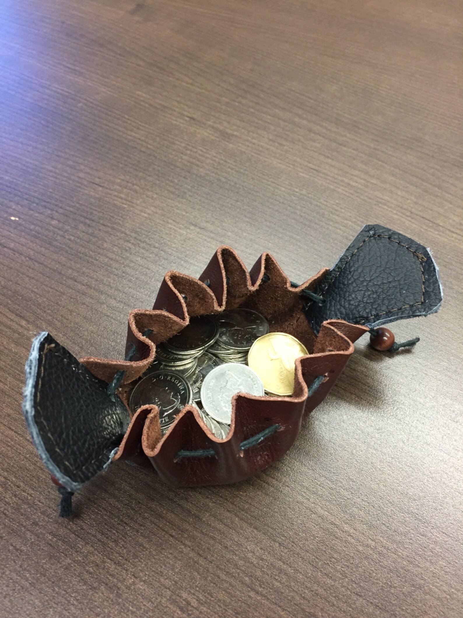 Porte-monnaie, cuir, vintage, mini, bourse, pochette, petit, porte-clé ...